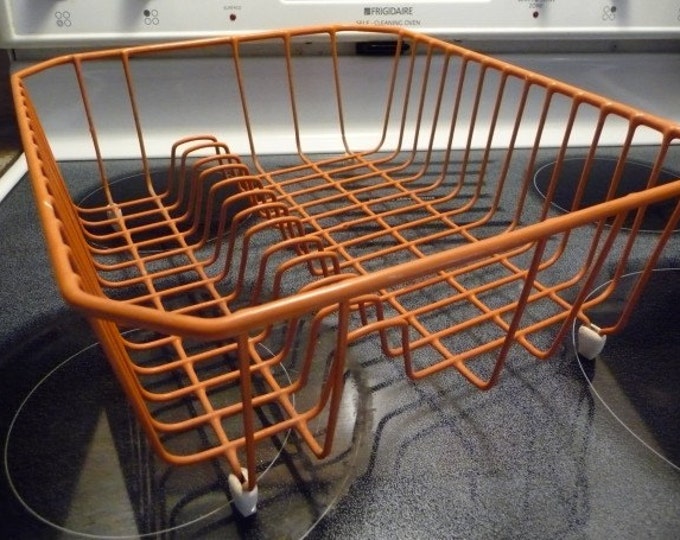 Vintage Burnt Orange Dish Drainer Kitchen Dishes Home Decor - Etsy