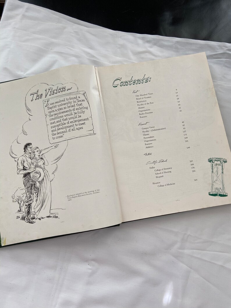 BAYLOR UNIVERSITY 1845 1945 Centennial Round up Yearbook, Collectible ...