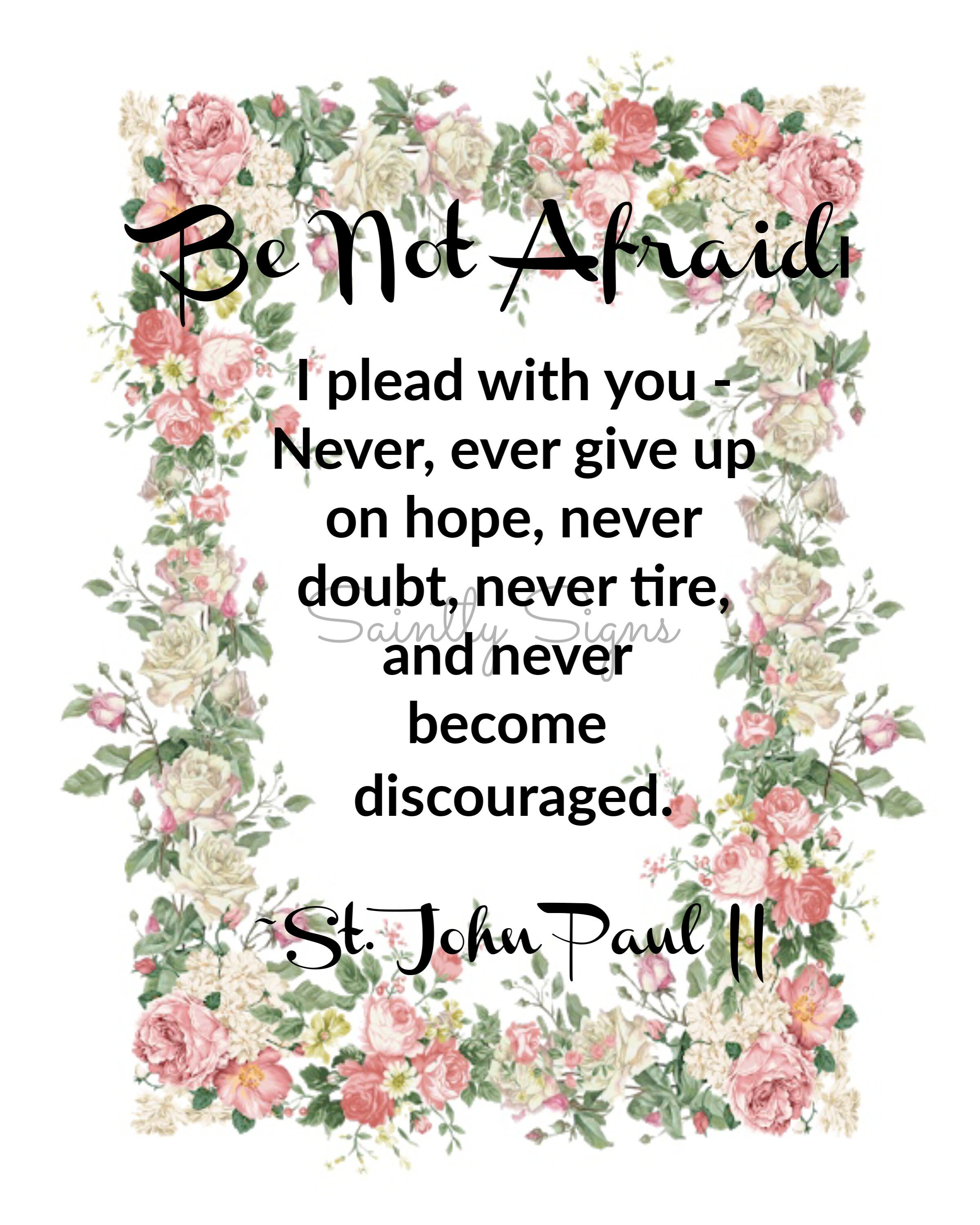 JPII Be Not Afraid - Etsy