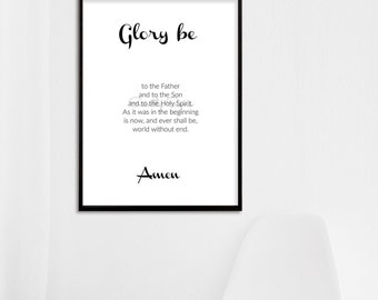 Glory Be Prayer Download Printable 8.5 X11 Poster glory Be to the ...