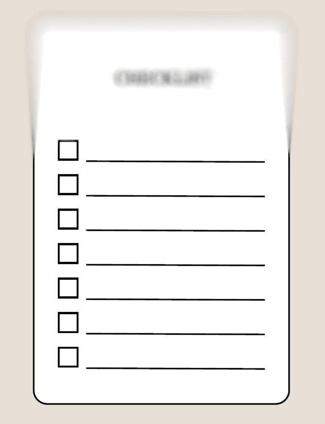 List, Blank Template, DIY Checklist, Write-in Checklist, Organization ...