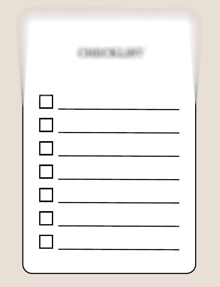 List, Blank Template, DIY Checklist, Write-in Checklist, Organization ...