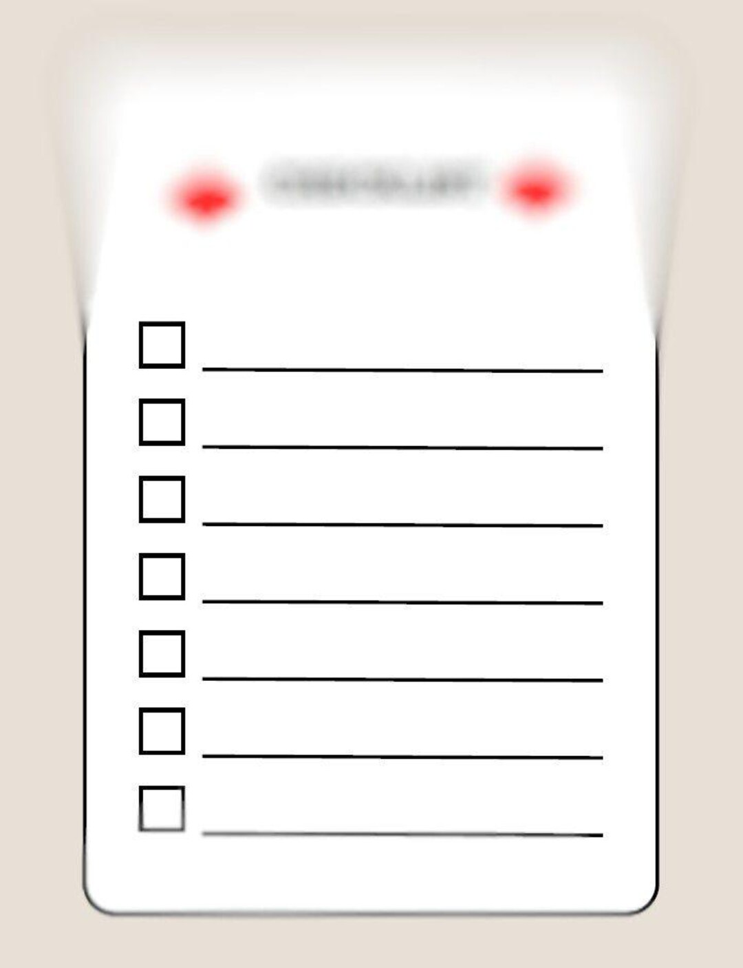 List, Blank Template, DIY Checklist, Write-in Checklist, Organization ...