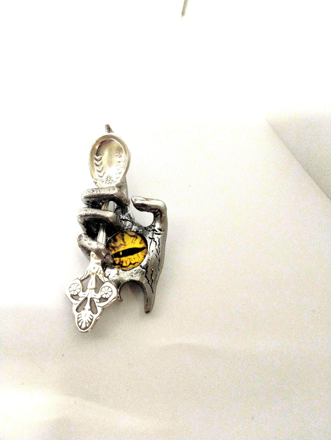 Yellow Eye Devils Hand Custom Snuff Bump Spoon, Miniature Spoon, Adult ...