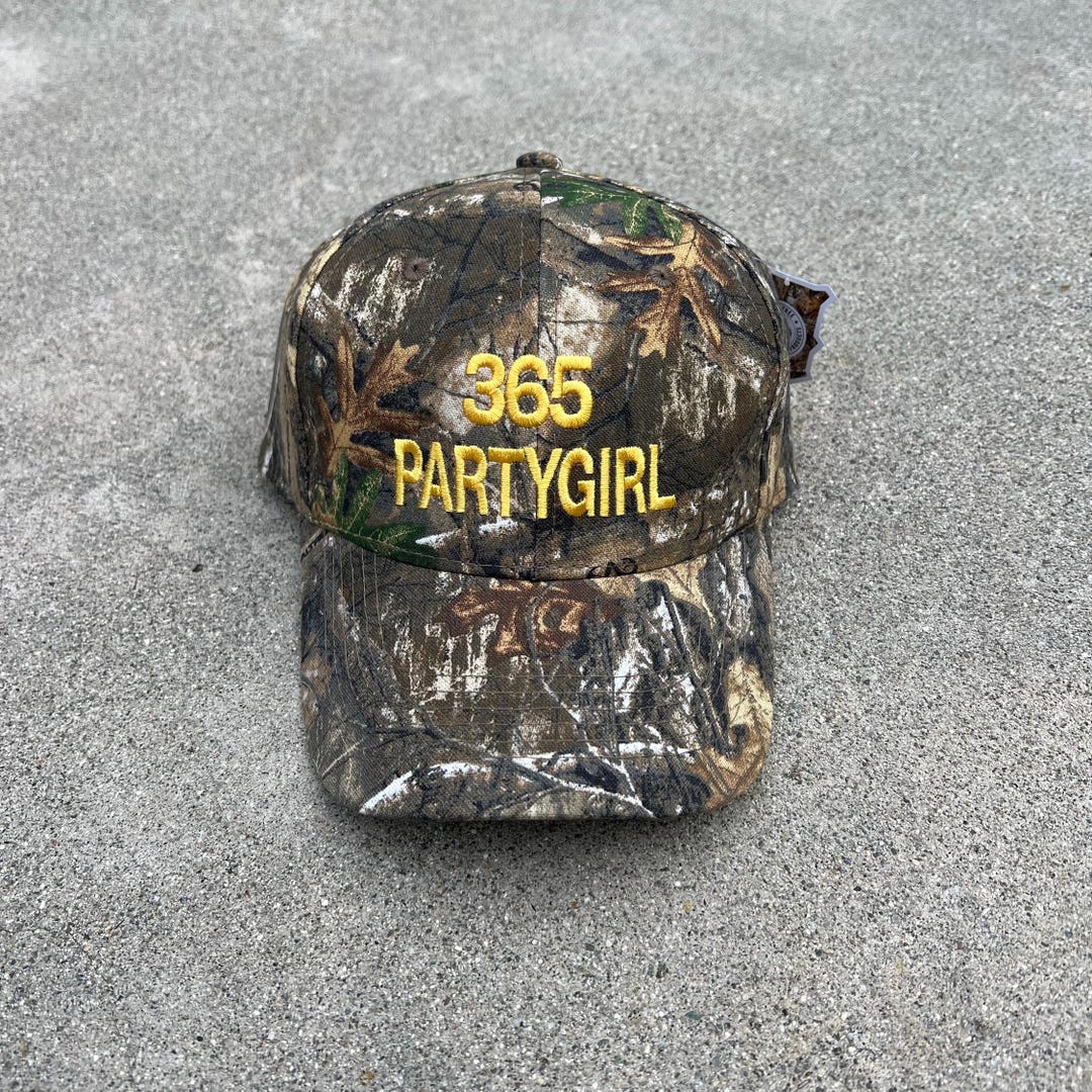 365 Party Girl Hat Embroidered - Realtree Camo Baseball Cap Adjustable ...