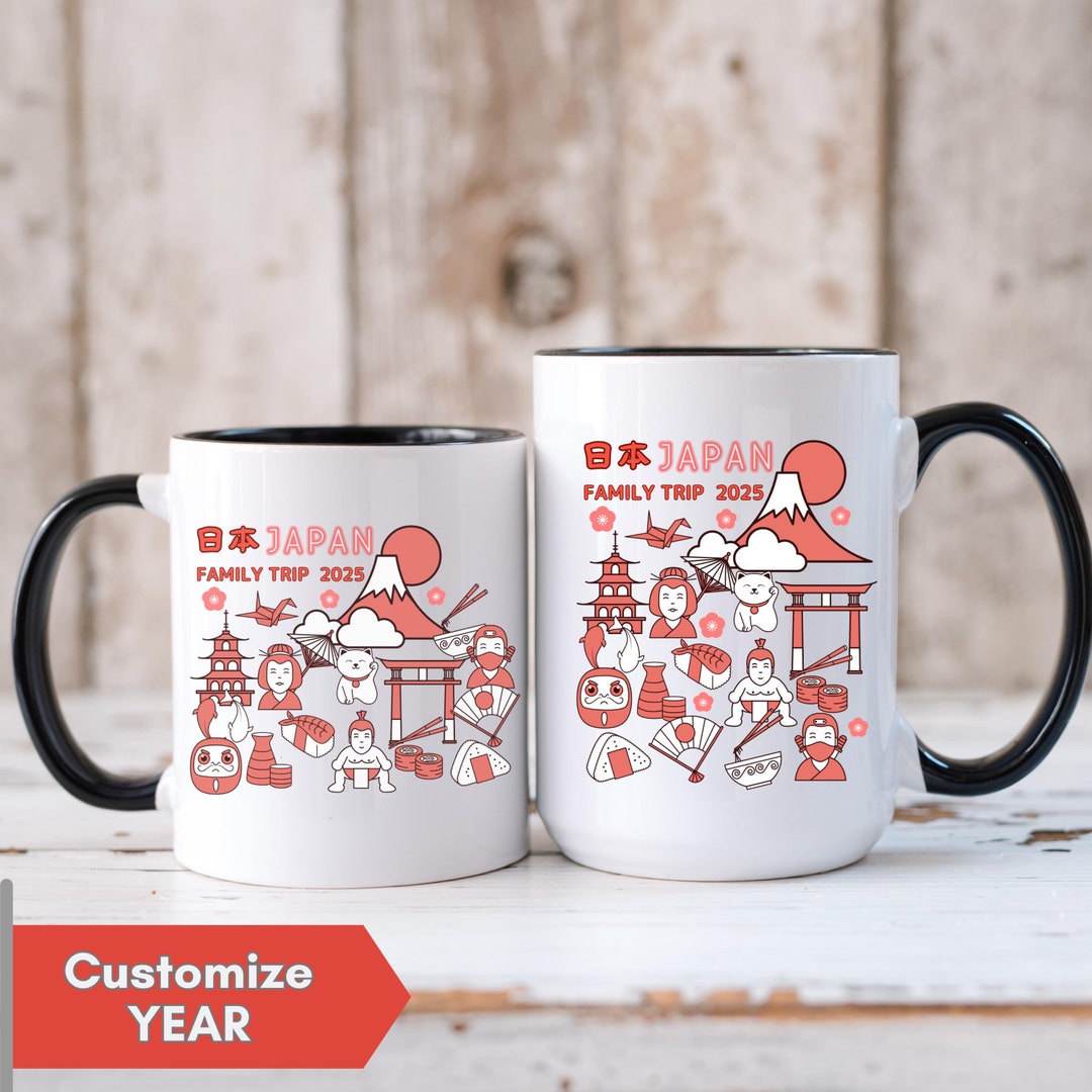 Personalized Japan Family Trip Mug, Japan Custom Mug, Kyoto Coffee Cup ...