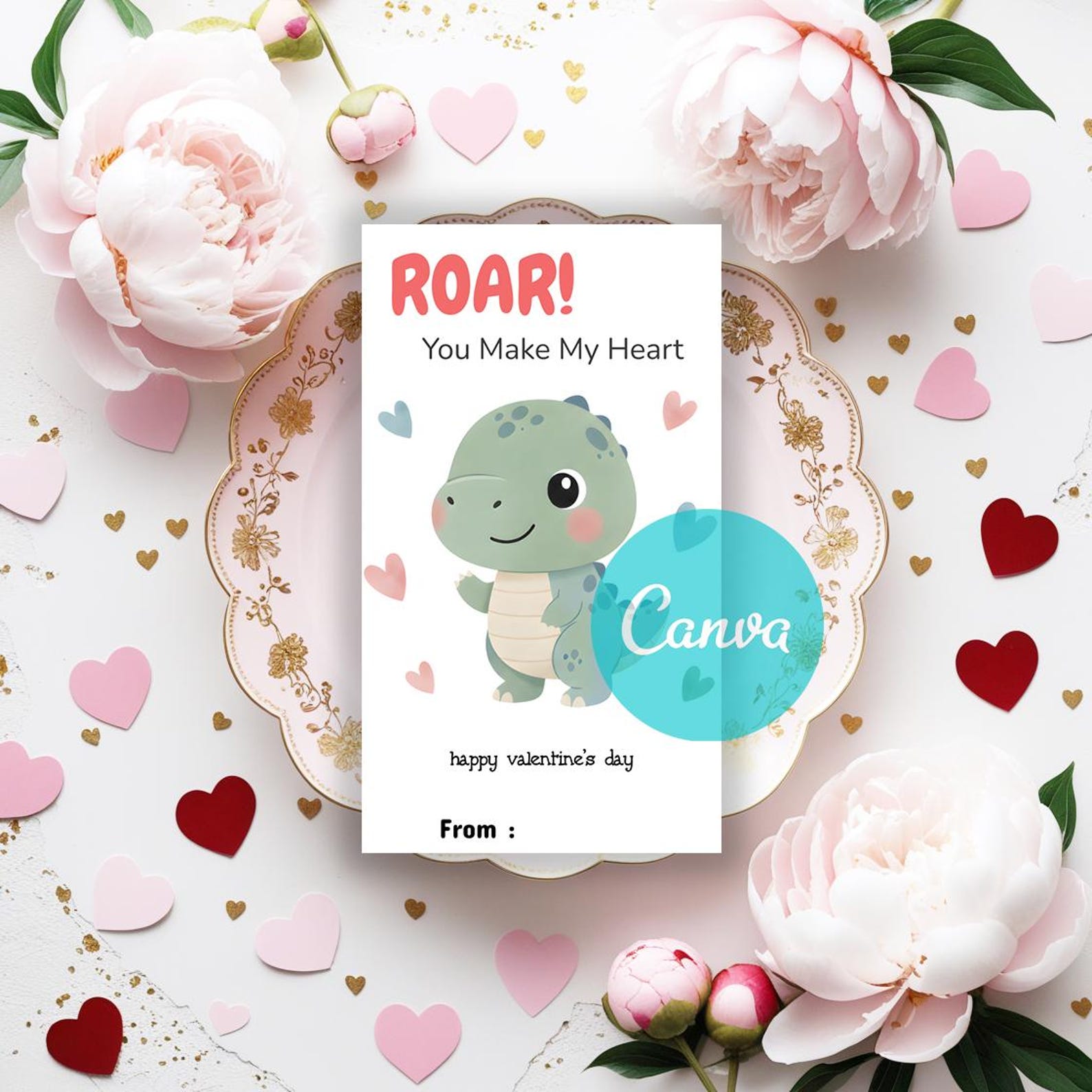 Dino Valentine's Day Cards for Kids & Tweens, Slang Valentine Cards ...