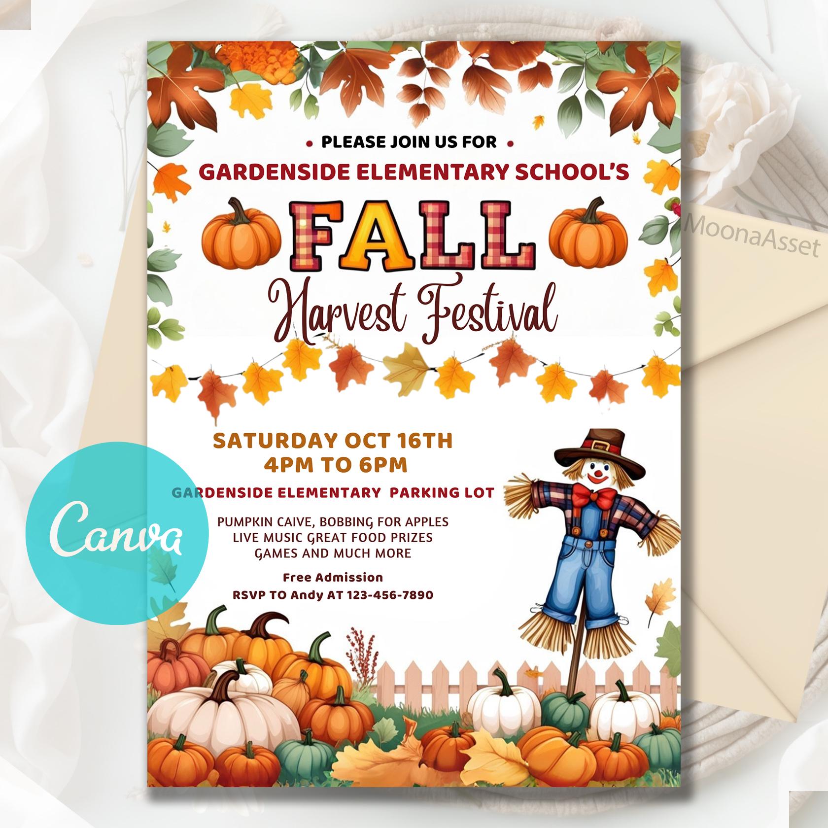Fall Festival Invitation, Harvest Festival, Church Fall Festival Invite ...