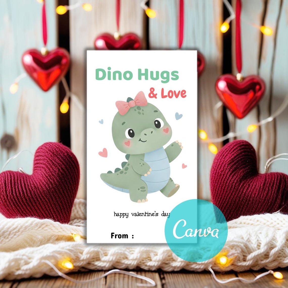 Dino Valentine's Day Cards for Kids & Tweens, Slang Valentine Cards ...