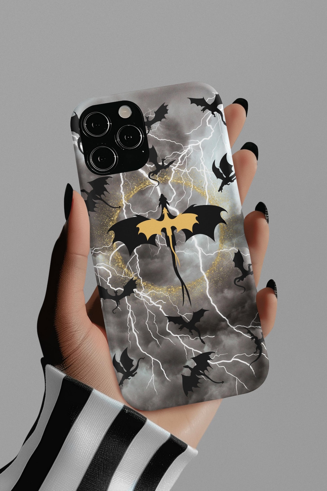 Fourth Wing Inspired Dragon Phone Case - Fantasy Dragon Design, Magical ...