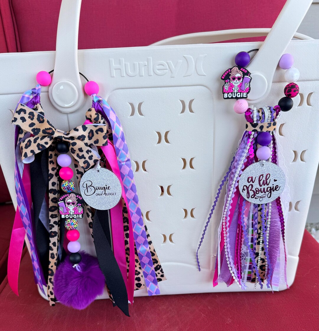 Silicone Beaded Bougie and Broke - Boggs Hurley Bag Purse Tassel Ribbon ...