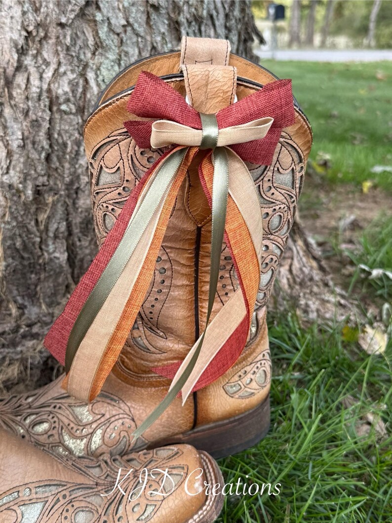Lazos para botas vaqueras de boda otoñal: Accesorio brillante para ...