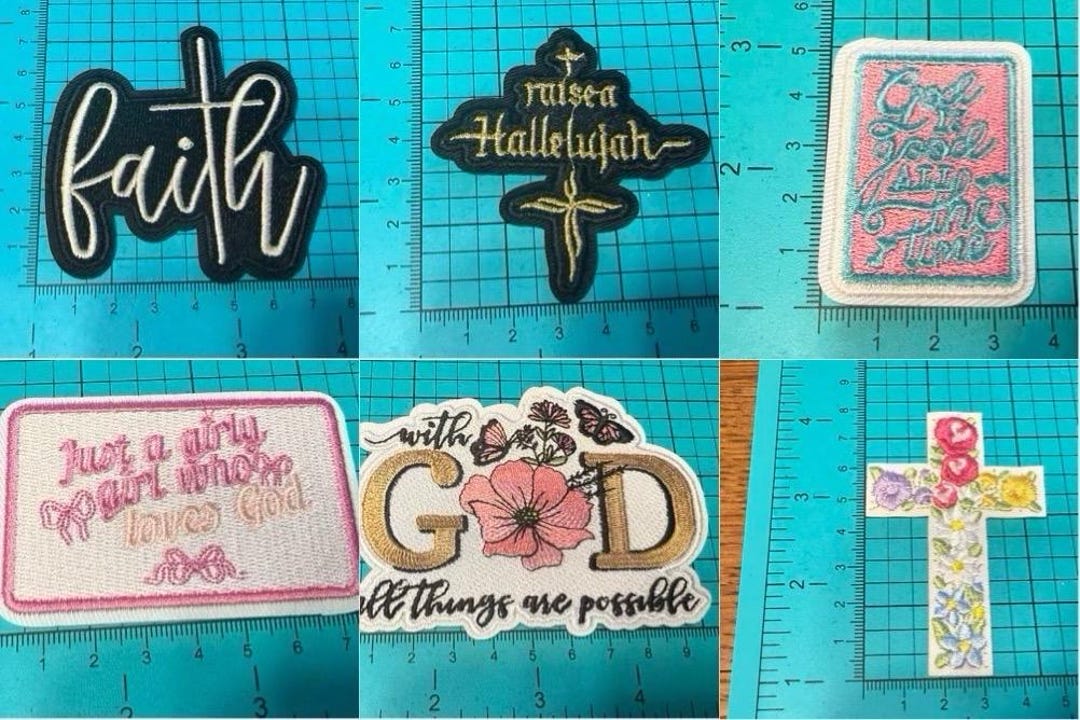 Christian- Religious Spiritual Trucker Hat Iron on Patches - Faith ...