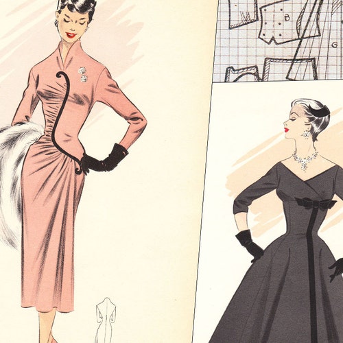 Pdfs of Vintage 50s Sewing Pattern System Winter 1951 - Etsy