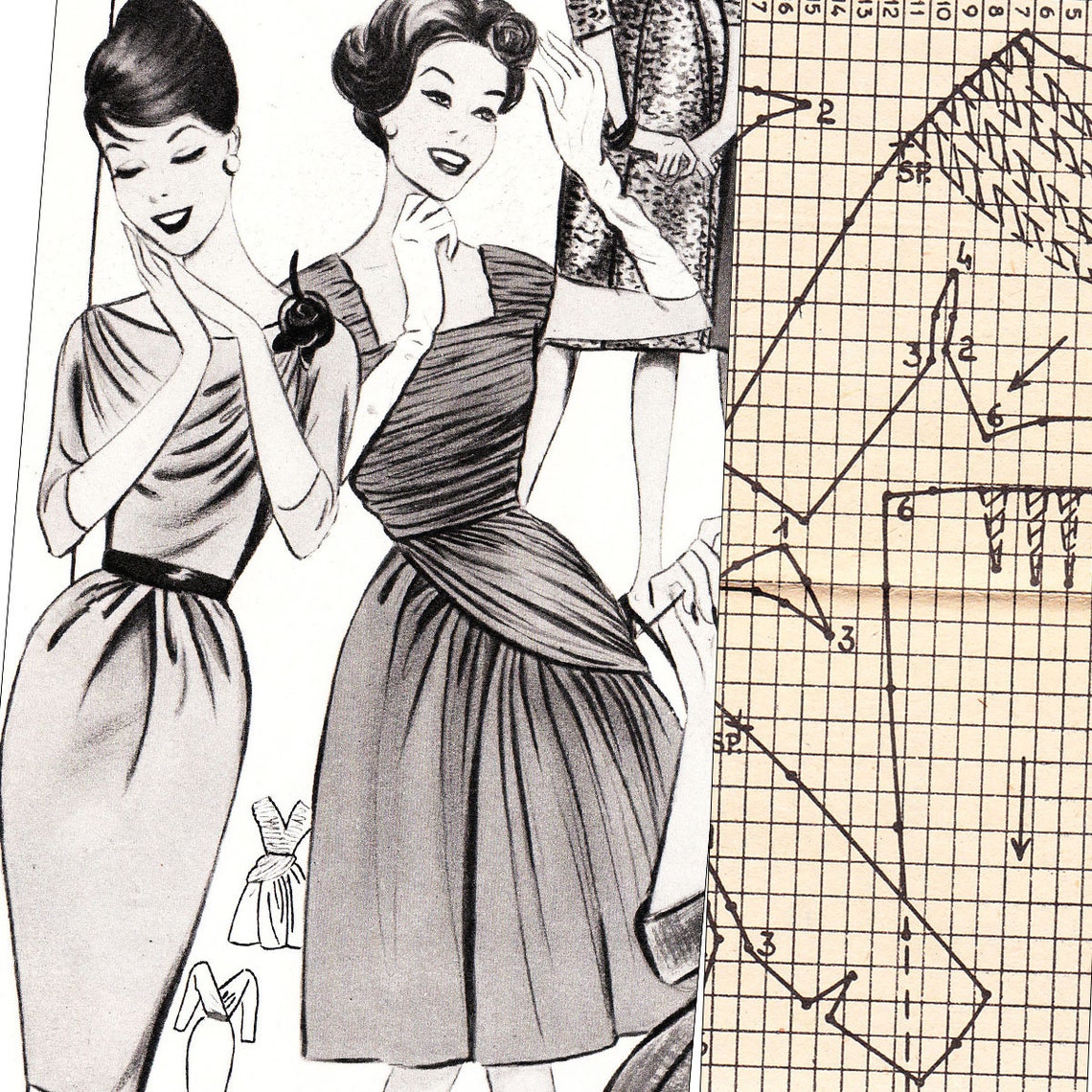 Autumn 1960 Sewing Pattern Drafting System • Vintage 60s Fashion • PDF ...