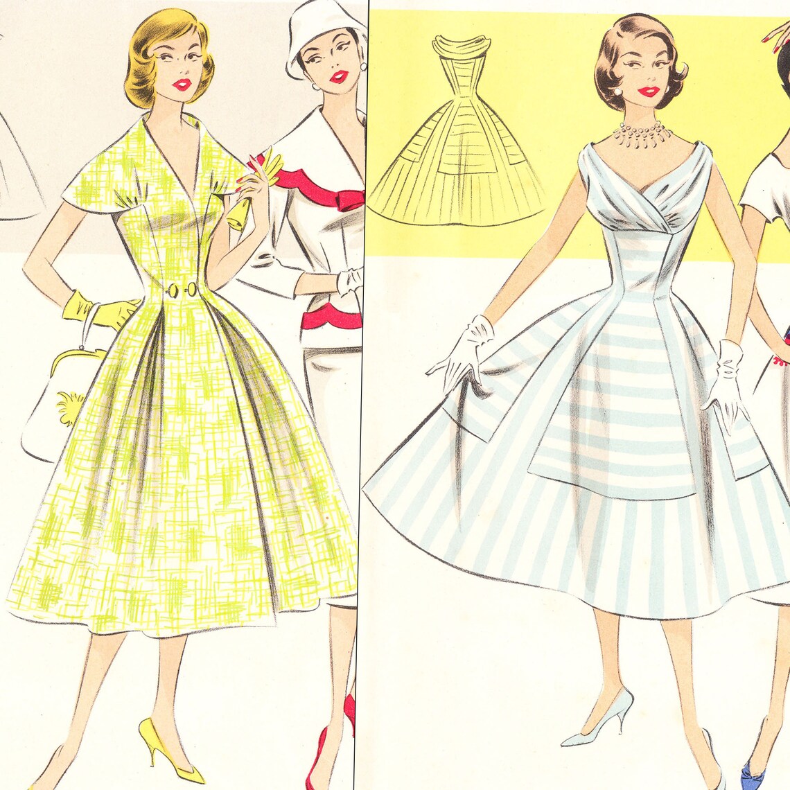 Pdfs of Vintage 50s Sewing Pattern System Summer 1957 - Etsy Canada