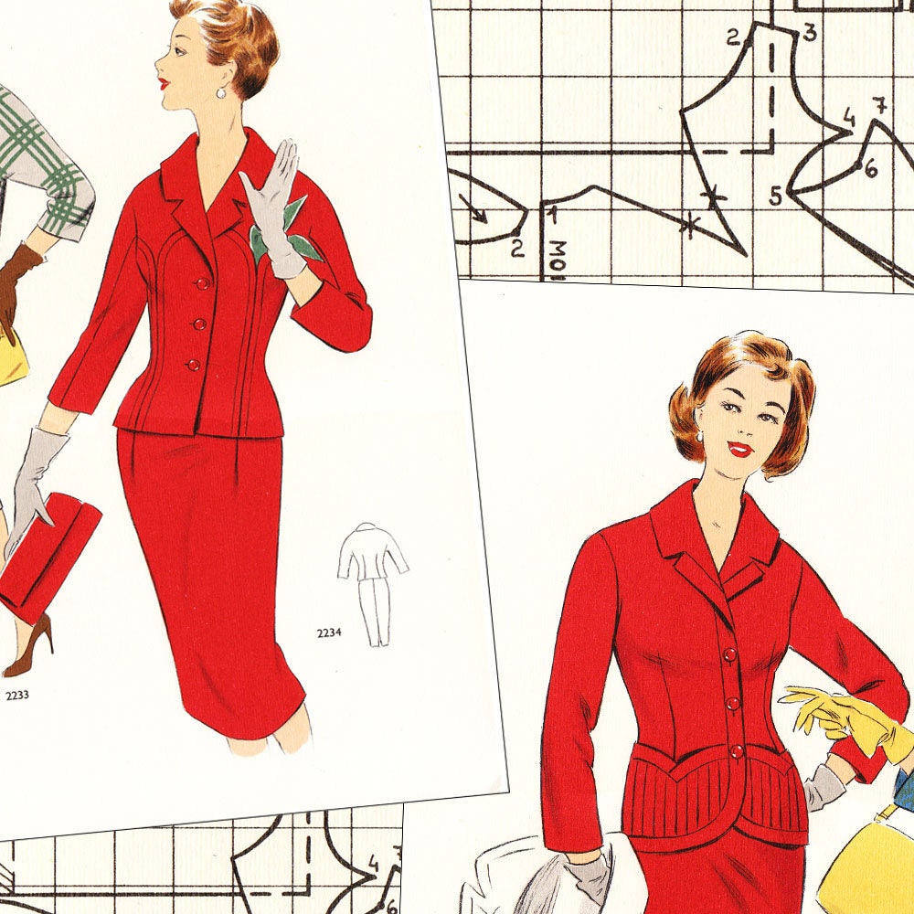 PDFs of vintage pattern drafting system 60 pages Winter | Etsy