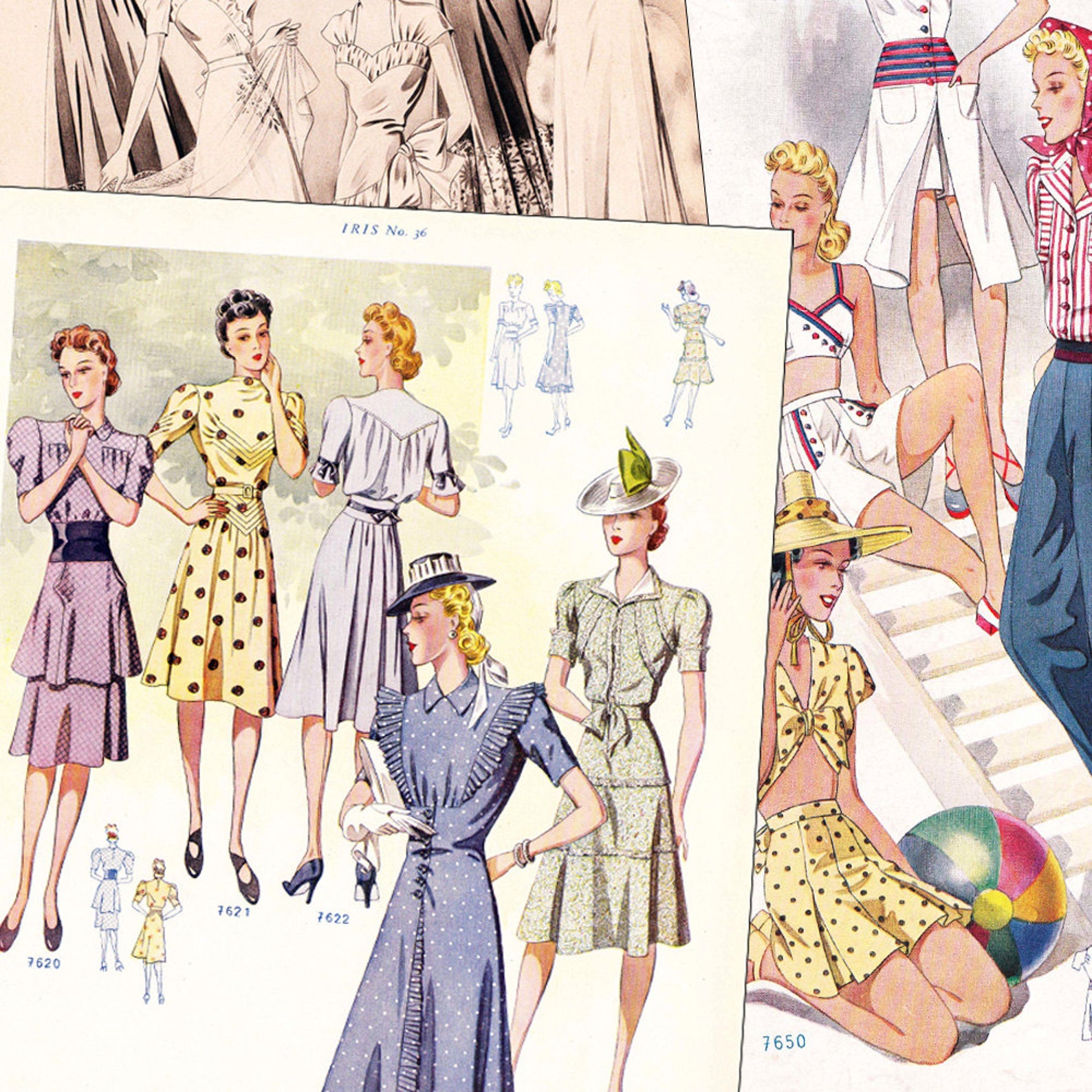 Pdfs of 40s Summer French Fashion Catalog Iris Instant - Etsy
