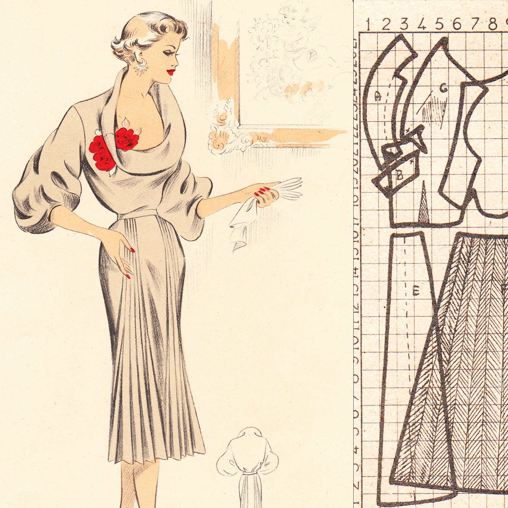 Pdfs of Vintage 50s Sewing Pattern System Winter 1951 - Etsy