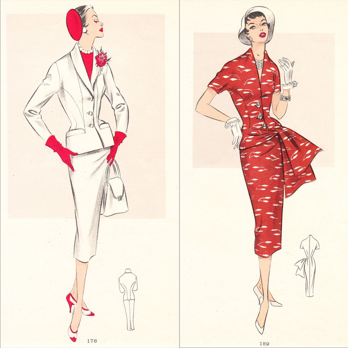 Pdfs of Vintage 50s Sewing Pattern Drafting System Summer | Etsy