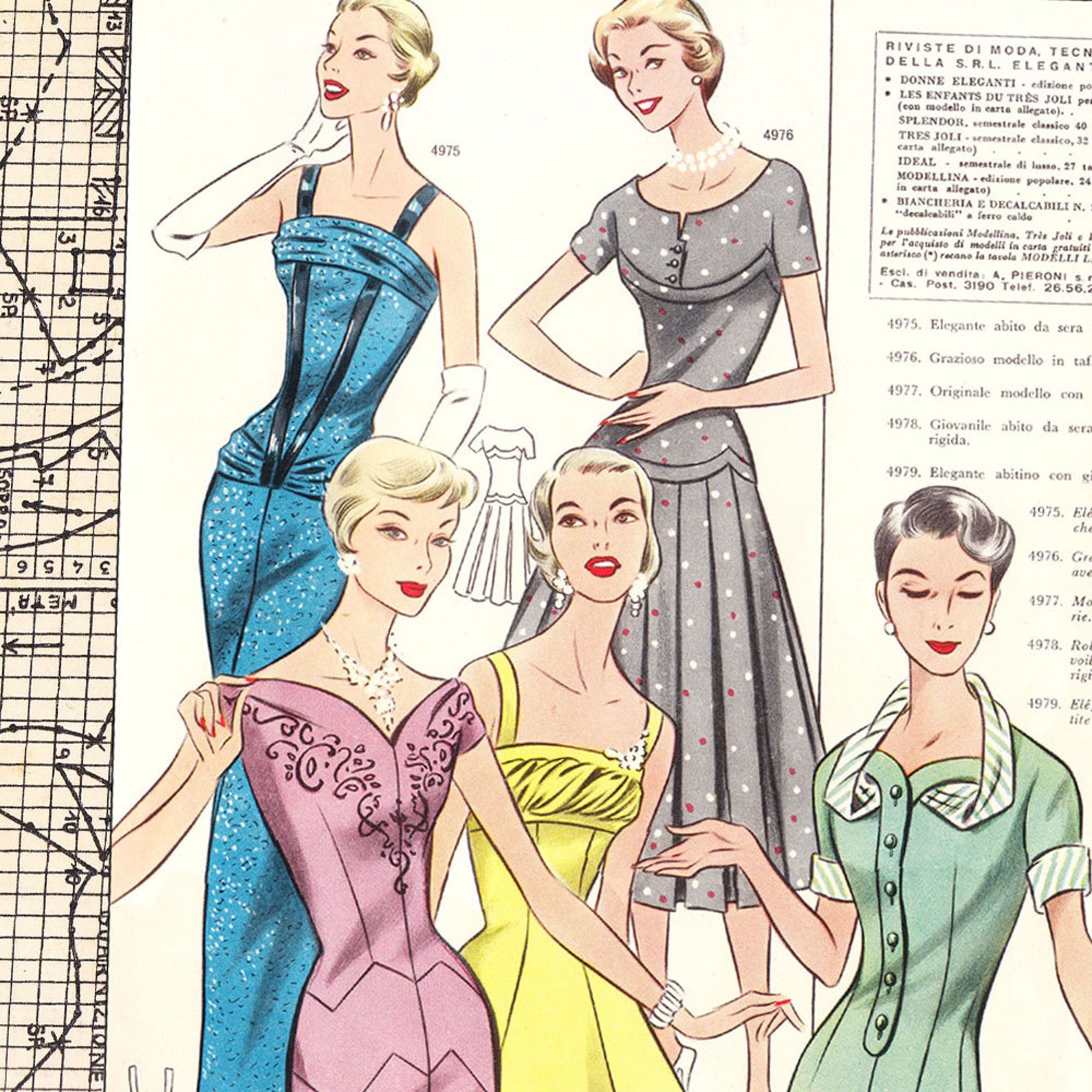 Pdfs of Vintage 50s Pattern Drafting System Instant Download - Etsy