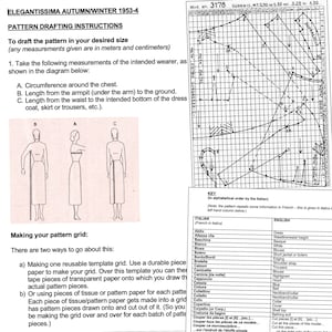 Pdfs of Vintage 50s Pattern Drafting System - Instant Download - Autumn ...