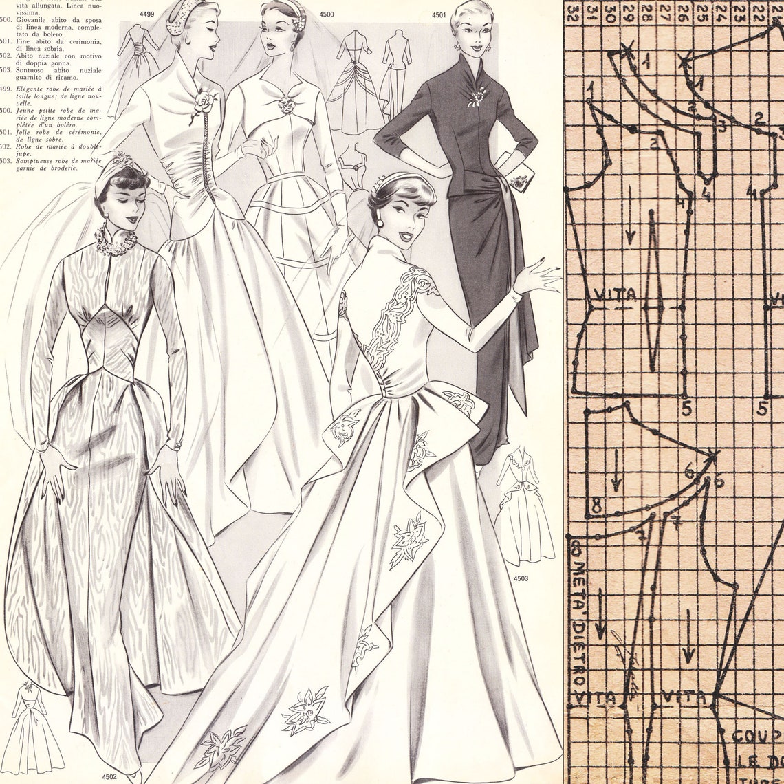 Pdfs of Vintage 50s Pattern Drafting System Instant Download - Etsy