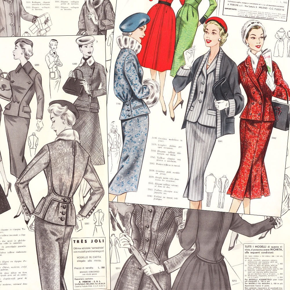 Pdfs of Vintage 50s Pattern Drafting System Instant Download - Etsy