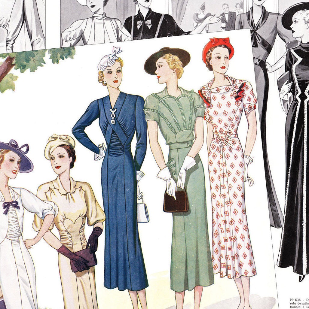 PDF Instant Download - Summer 1938 - 30s Haute Couture Parisian Vintage ...