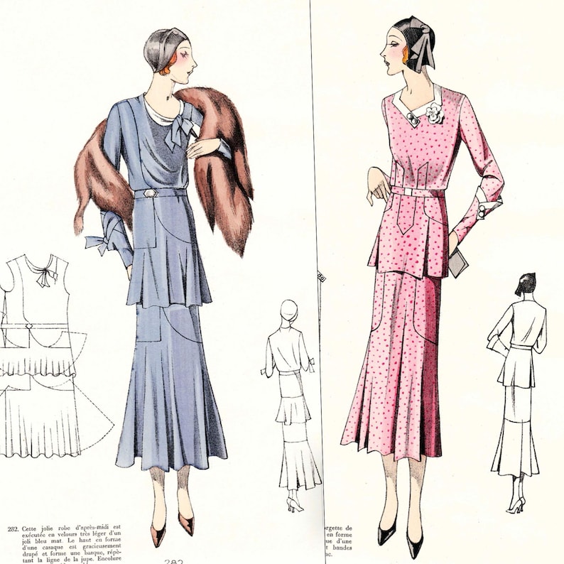 30s French Couture Fashion Catalog • Summer 1931 "croquis Original, 41 ...