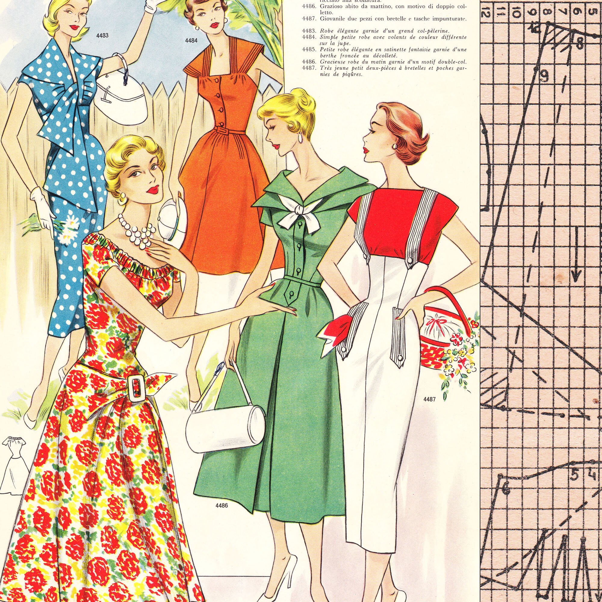 Pdfs of Vintage 50s Pattern Drafting System Instant Download | Etsy UK