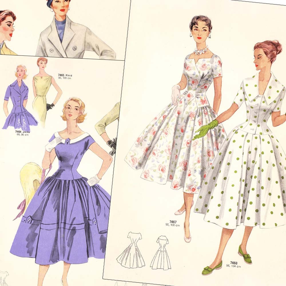 Pdfs of 50s Fashion Catalogs - "neue Modelle" Summer 1956 - 36 Pages ...
