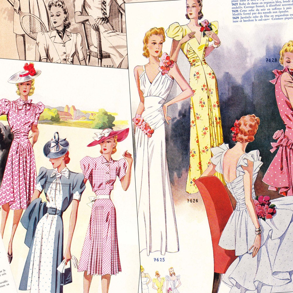 Pdfs of 40s Summer French Fashion Catalog Iris Instant - Etsy