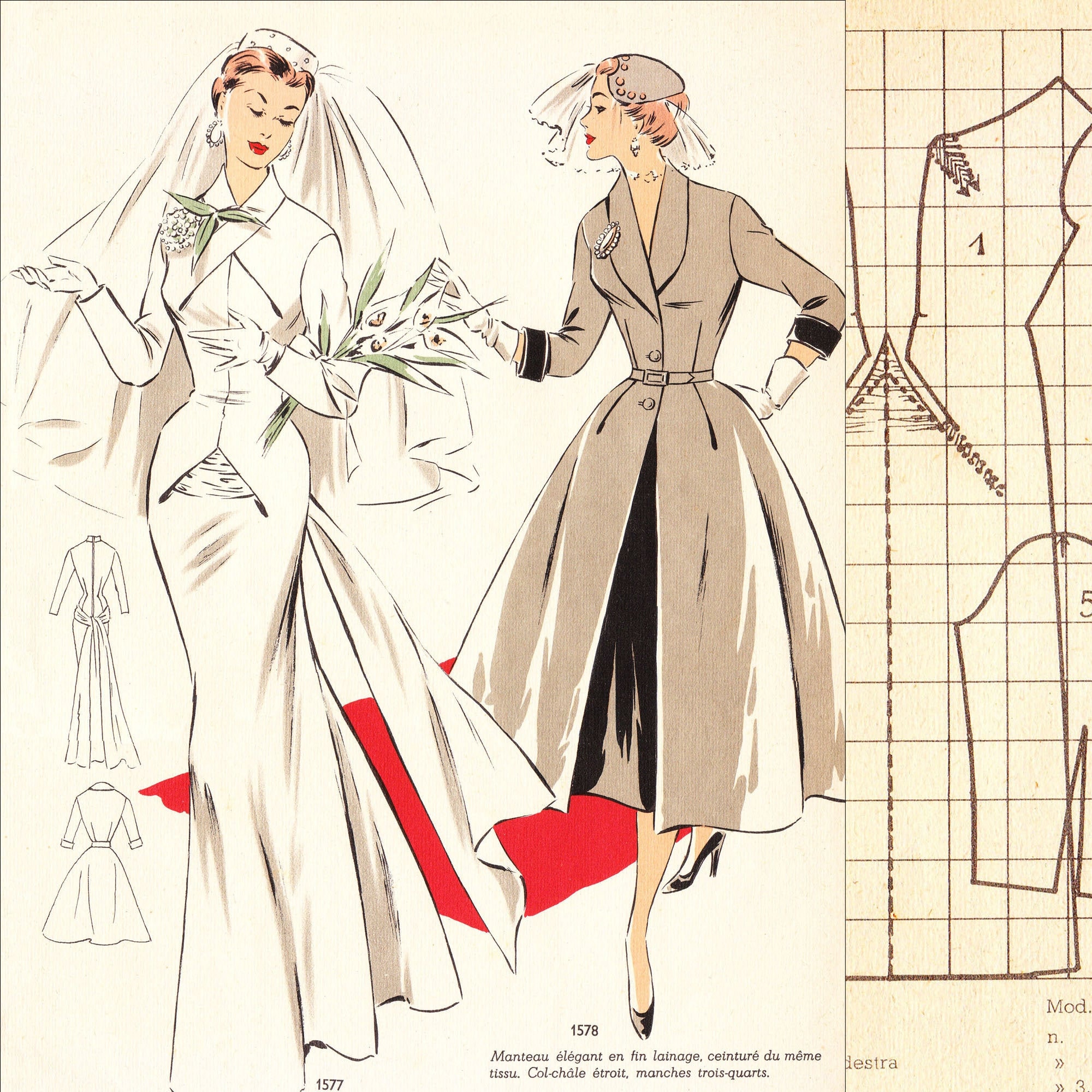Pdfs of Vintage Pattern Drafting System Winter 1956 - Etsy