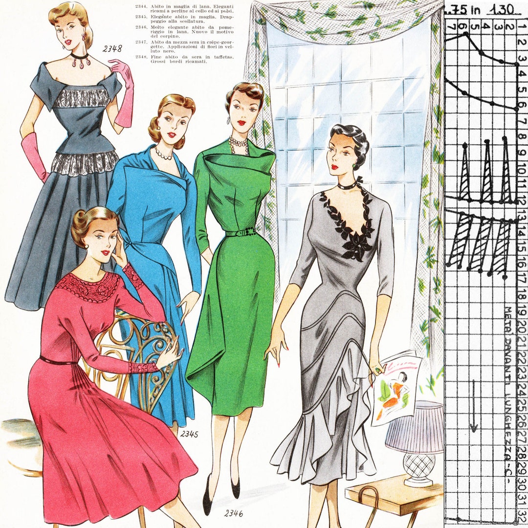 50s Vintage Pattern Drafting System • Winter 1952 Volume 2 • PDF ...