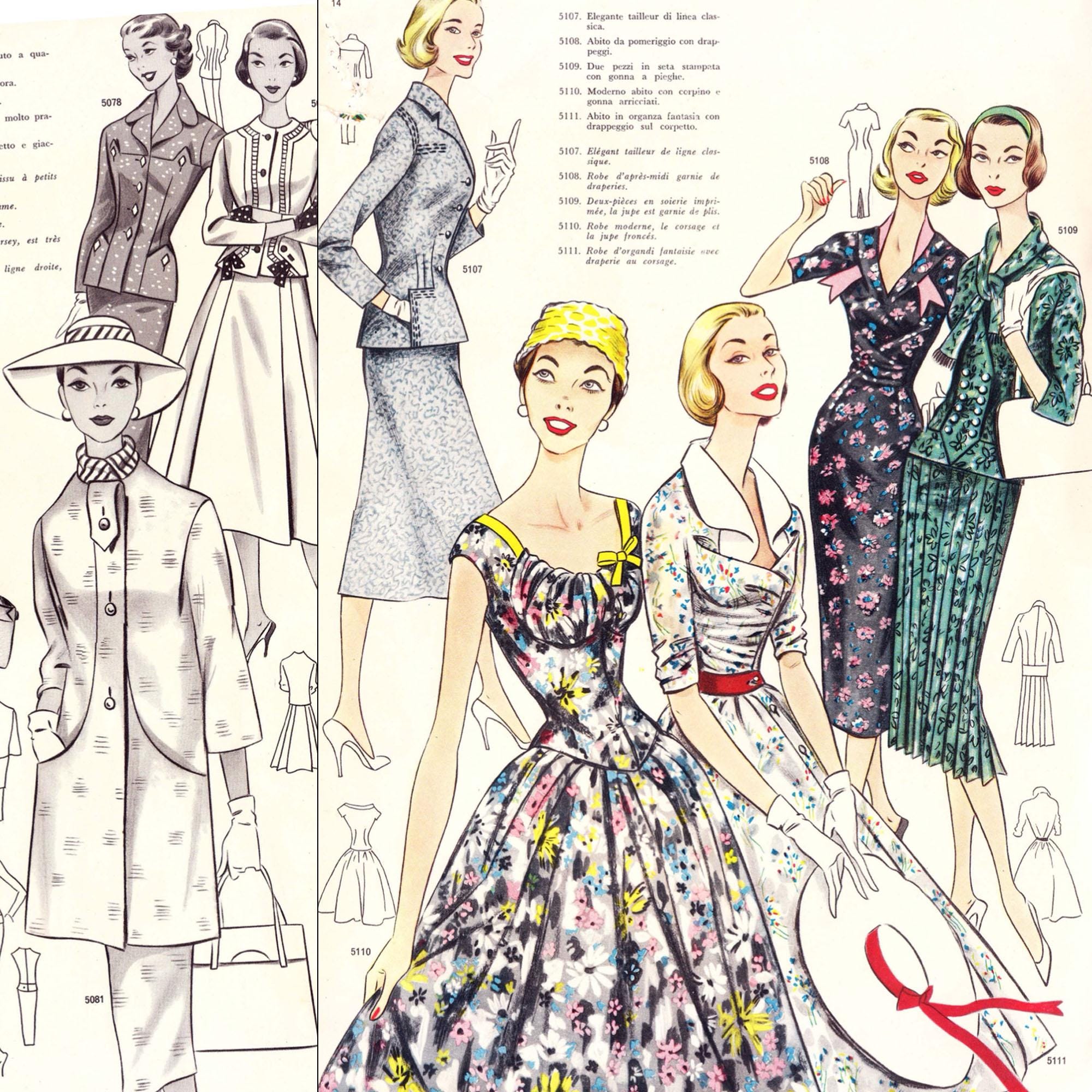 1950s Sewing Pattern Drafting System • Summer 1957 • PDF Instant ...