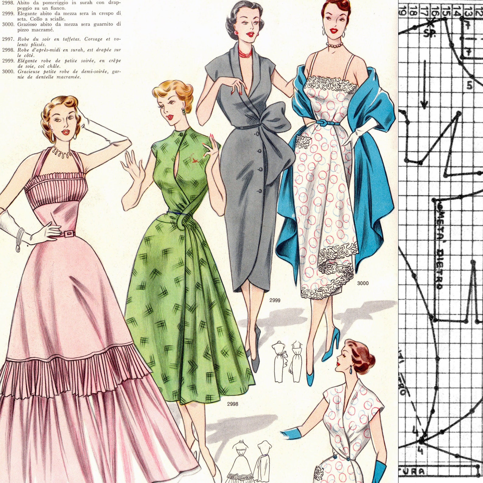 Pdfs of Vintage 50s Pattern Drafting System Instant Download - Etsy