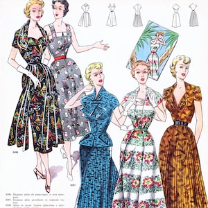 Pdfs of Vintage 50s Pattern Drafting System Instant Download Summer ...