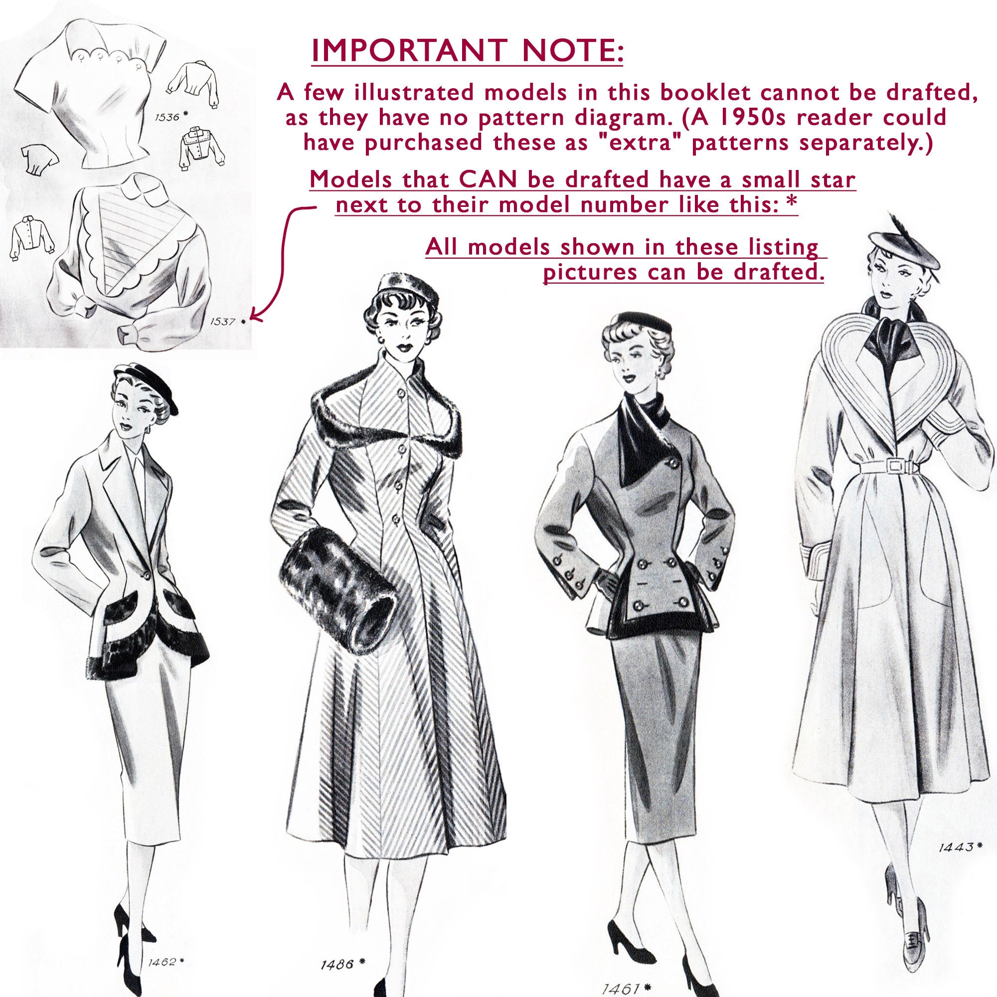 Vintage 50s Pattern Drafting System • Winter 1952 • PDF Instant ...