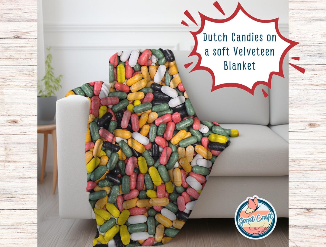 Dutch Coloured Licorice Candies Dropjes Photo Novelty Blanket, Soft ...