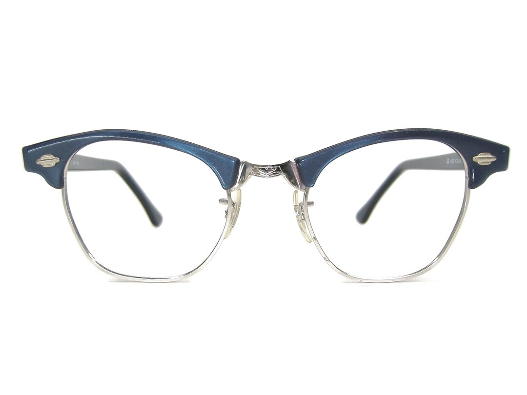 Vintage Blue Art Craft Cat Eye Glasses Eyeglasses or Sunglasses 12K GF ...