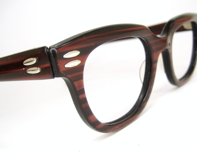 Vintage 50s Mens Redwood Horn Rim Eyeglasses Frame - Etsy
