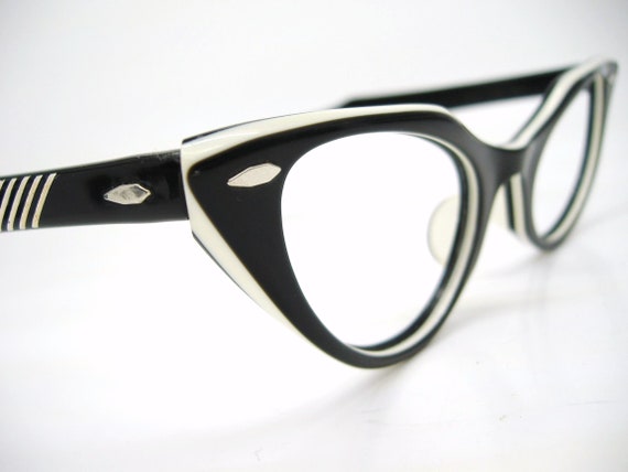 Vintage 50s Black Cat Eye Glasses Sunglasses Eyeglasses Bandl Etsy