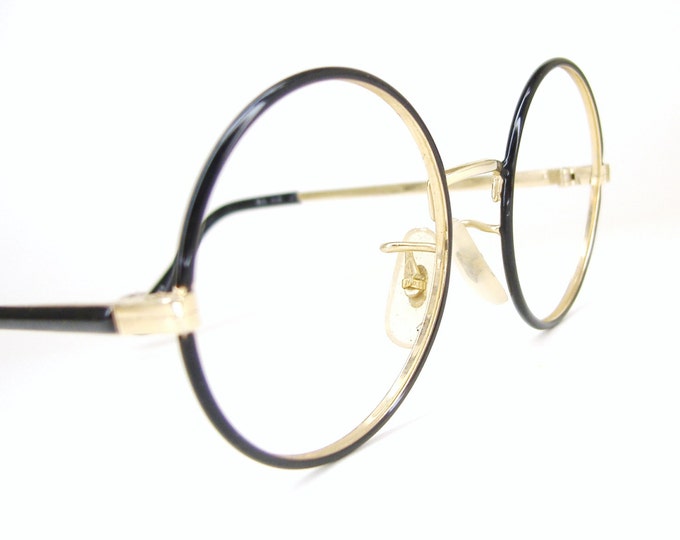 Vintage Round Eyeglasses Sunglasses Eyewear Frame Hippie NOS Tura - Etsy