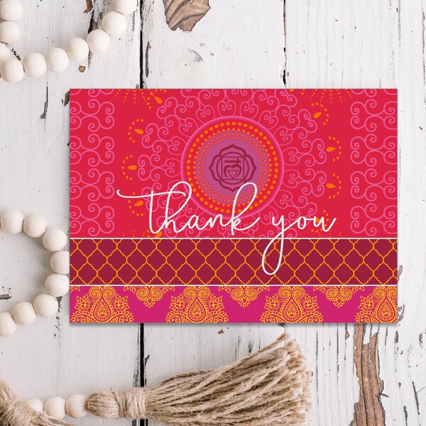 Yoga Thank You Card - Etsy