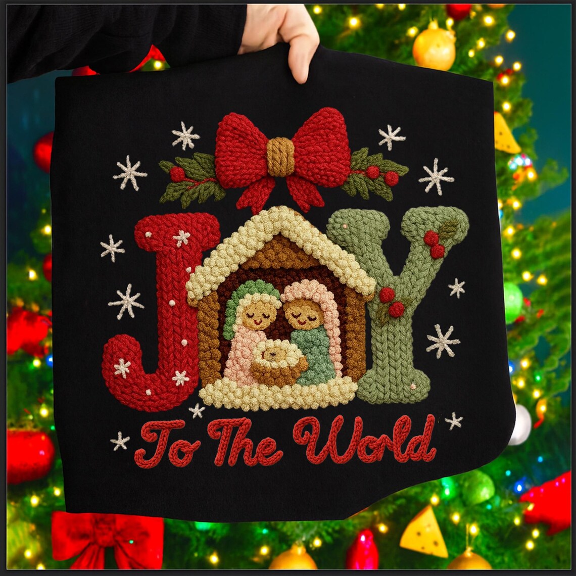 Joy Yarn PNG, Merry Christmas PNG, Faux Yarn PNG, Christmas Realistic ...