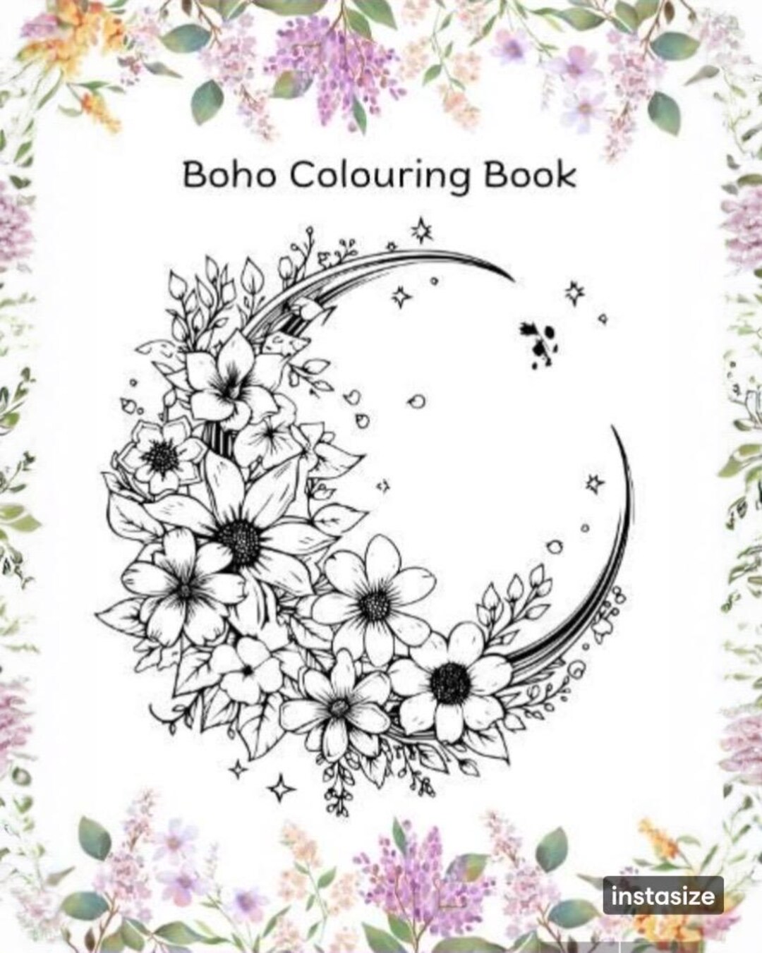 Boho Colouring Book for Adults and Kids , Minimalist Colouring ...