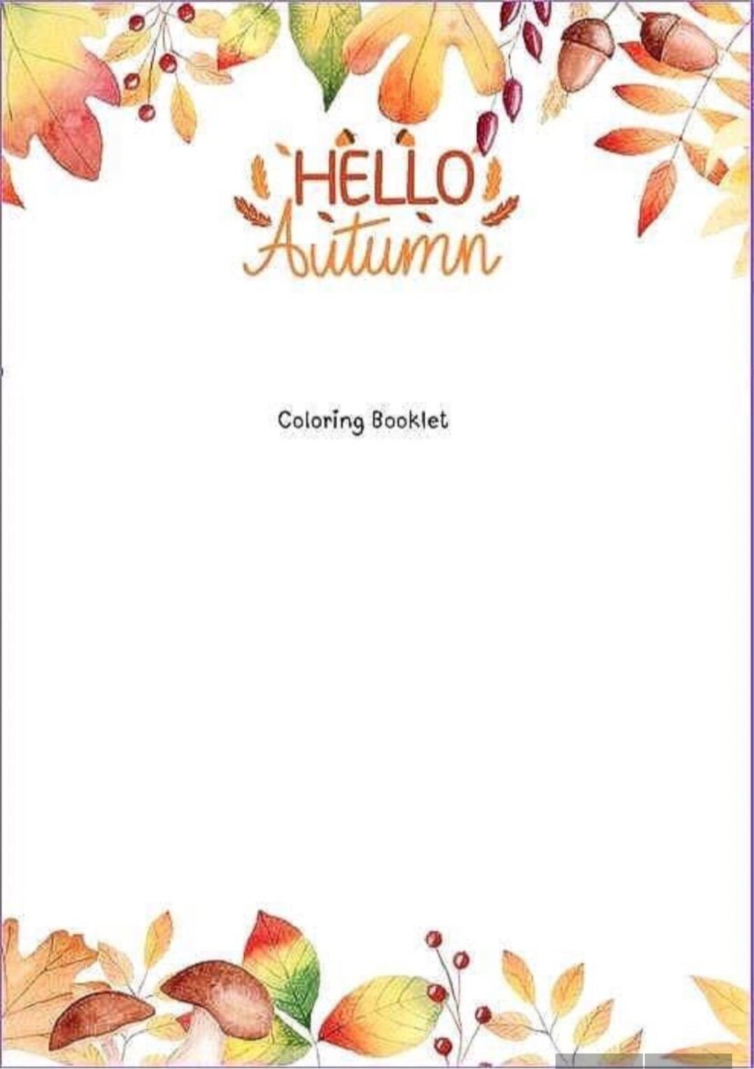 Printable Autumn Colouring Book - Etsy