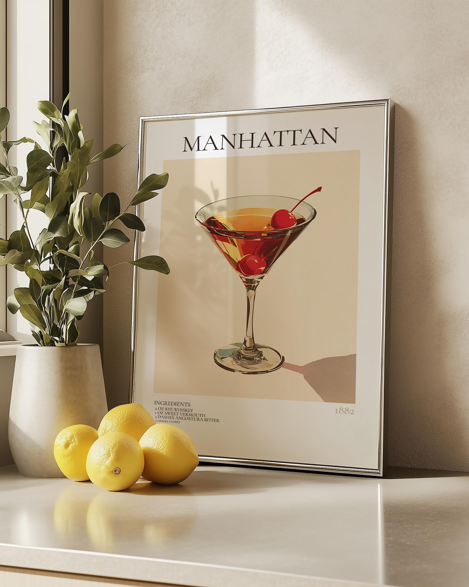 Cocktail Poster Set of 3 | Manhattan, Espresso Martini & Old Fashioned ...