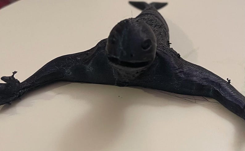 Ningen Sea Creature - Flexible 3D Printed Sea Creature Fidget Toy ...
